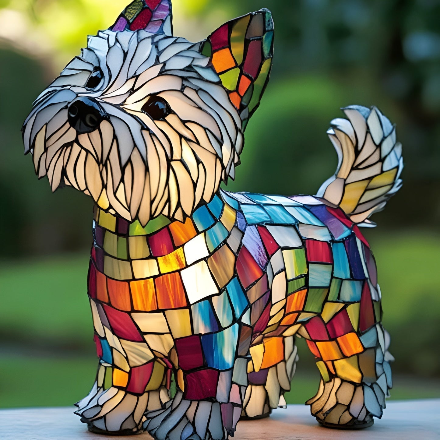 Toutou – Magische lamp voor honden van gekleurd glas – zycon
